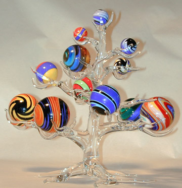 Glass Marble Trees by Chuck Pound, Mineral Point, Wisconsin